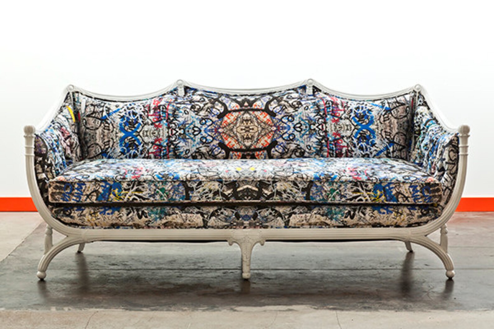 Graffiti Sofa Designed by A&A Textiles. One-of-a-kind Fabric ...