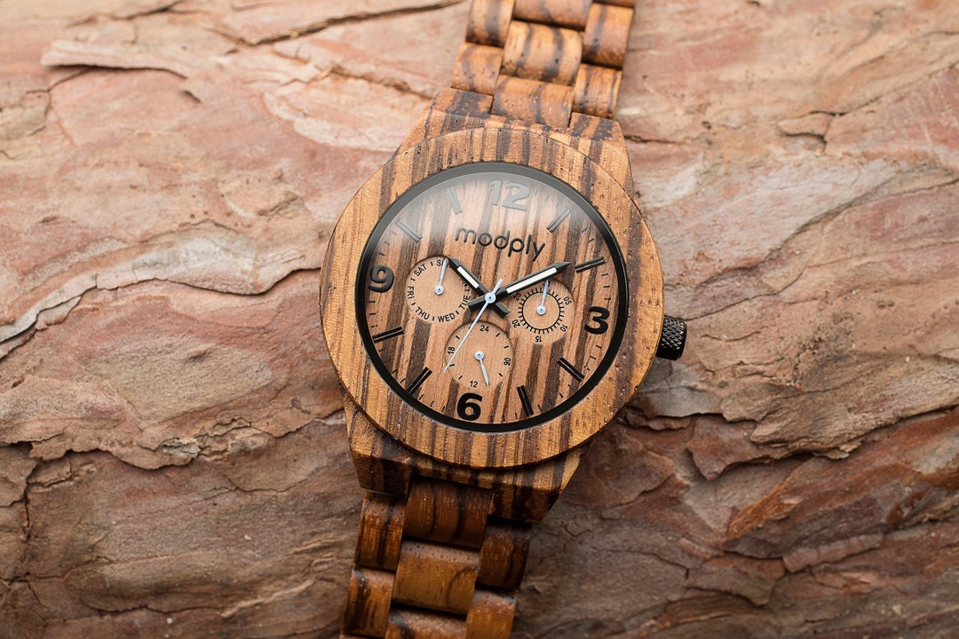 Wood Men Watch, Wooden Watches for Men, Analog Watch, Personalized ...