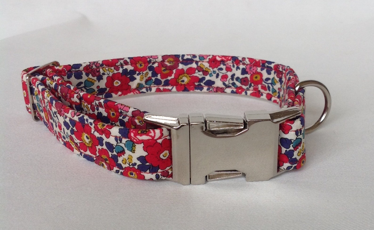 Handmade Pretty Floral Liberty Fabric Dog Collar With Welded - Etsy UK