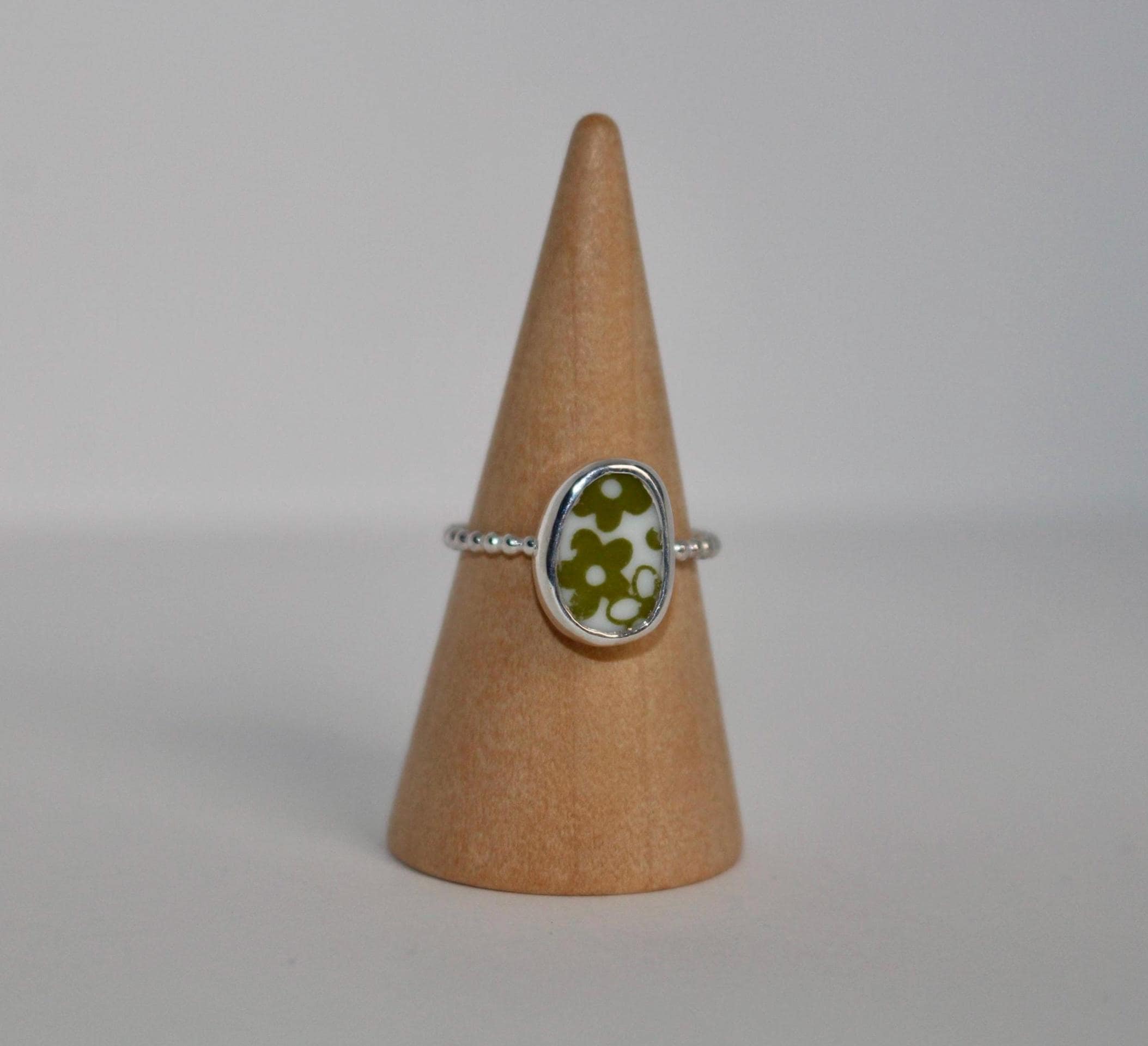 Sterling Silver Recycled Pottery Rings - Etsy