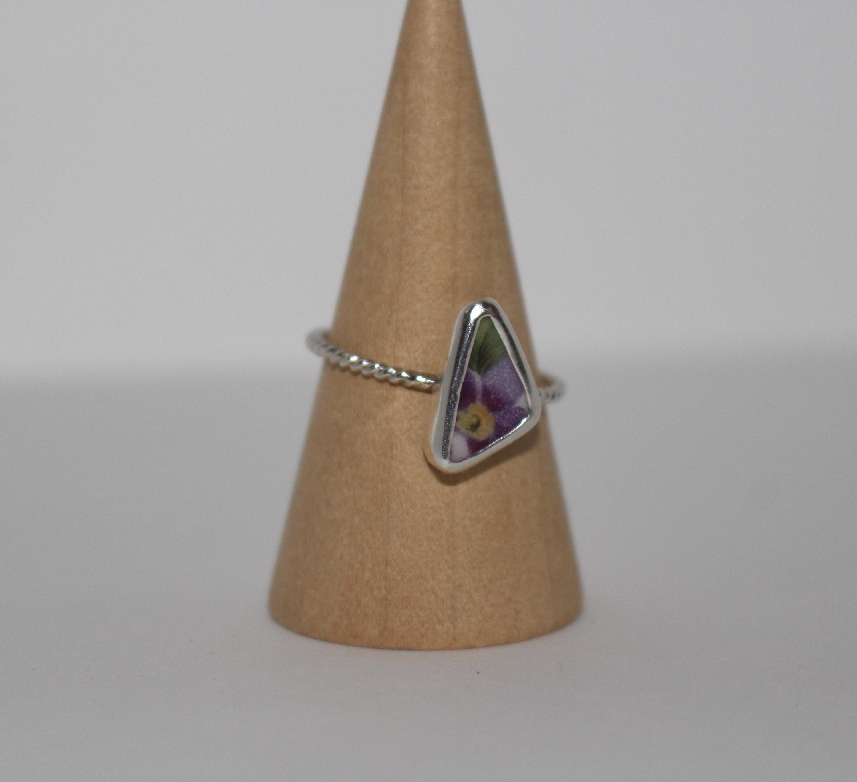 Sterling Silver Recycled Pottery Rings - Etsy