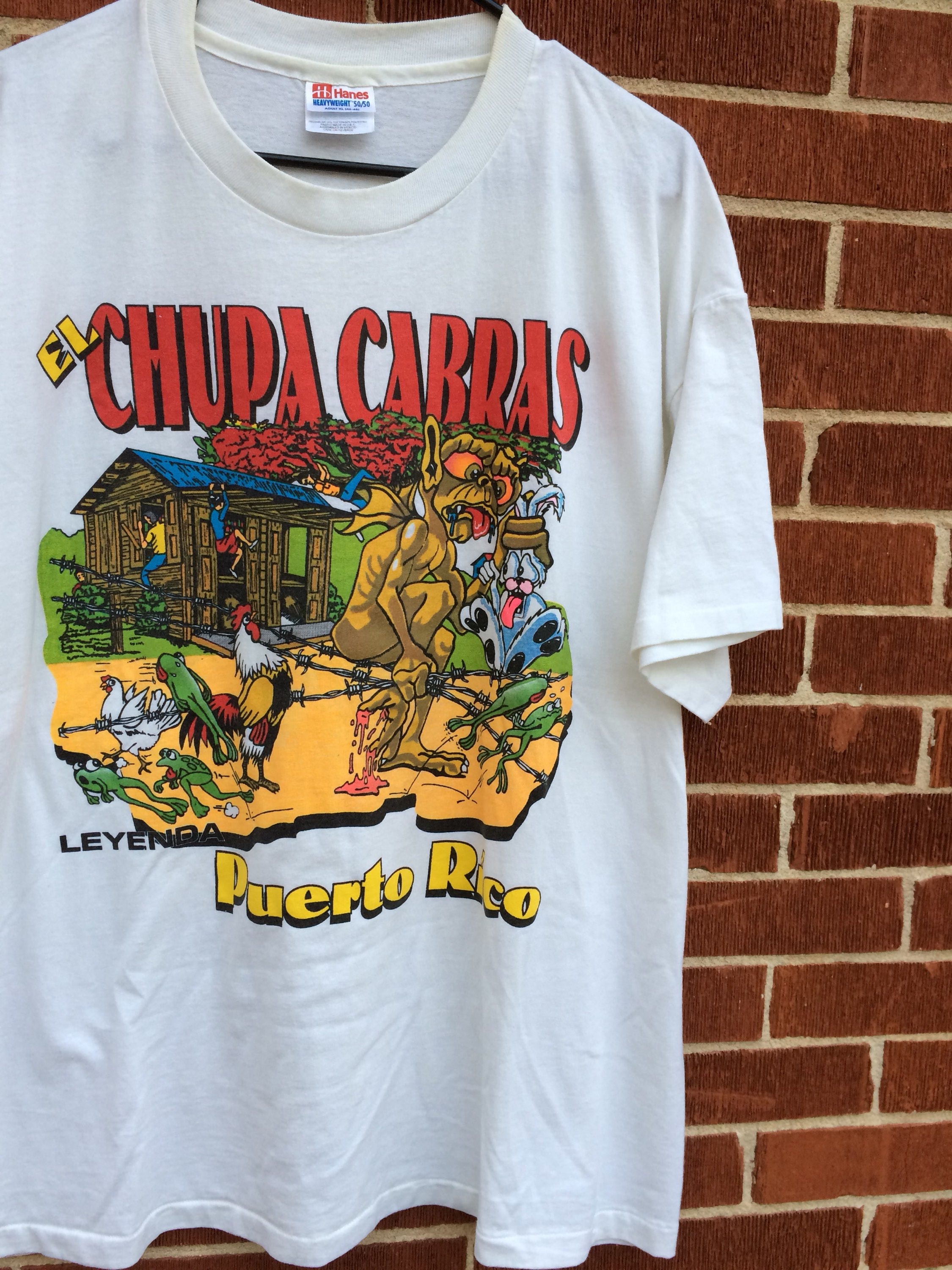 Vintage EL CHUPACABRA shirt XL single stitch cryptid Puerto | Etsy