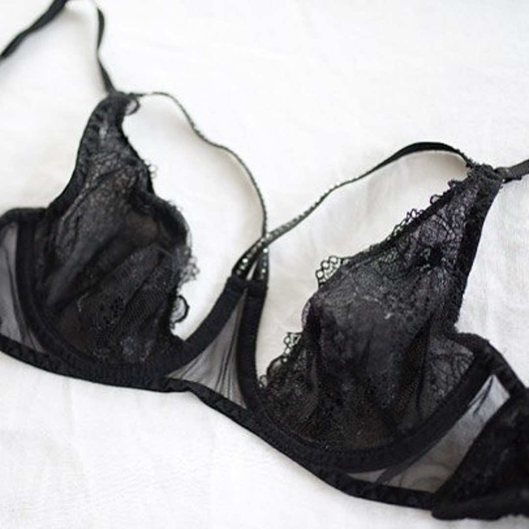 Spitze BH unterverkabelt schwarze Träger perfekt Geschenk Dessous - Etsy.de