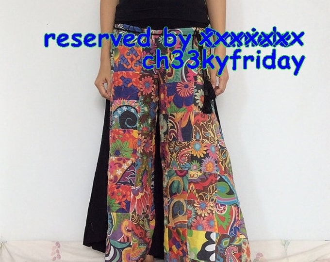 Colorful Patchwork Wide-leg Pants Skirt Pants WL-462 - Etsy