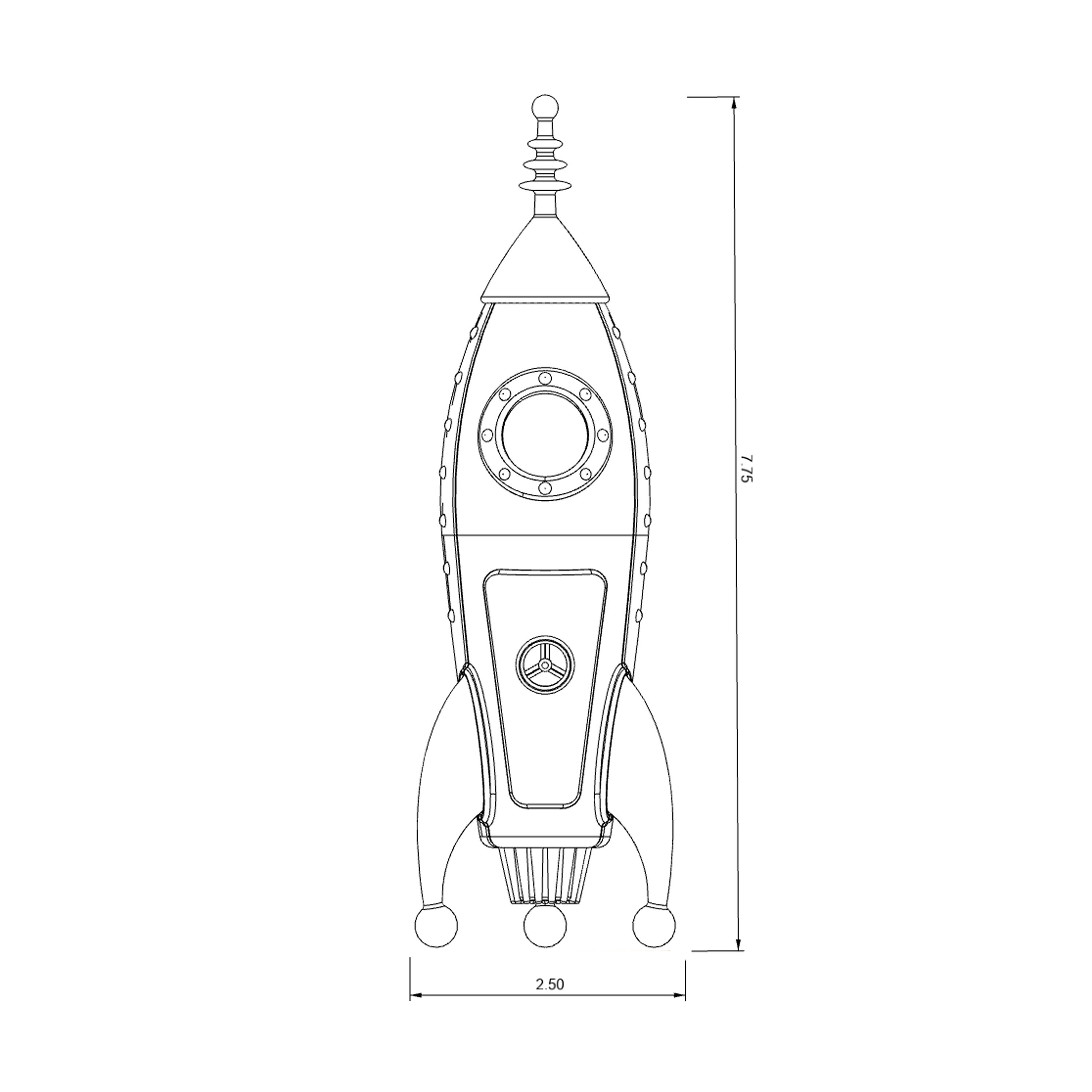 Retro Rocketship - Etsy