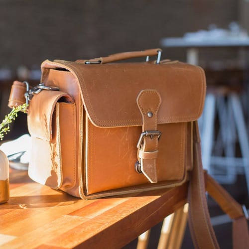 Mini Leather Camera Bag DSLR SLR Bag Removable Shockproof - Etsy