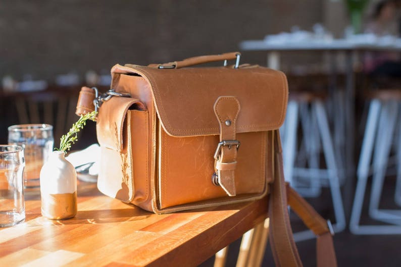 Mini Leather Camera Bag DSLR SLR Bag Removable Shockproof - Etsy