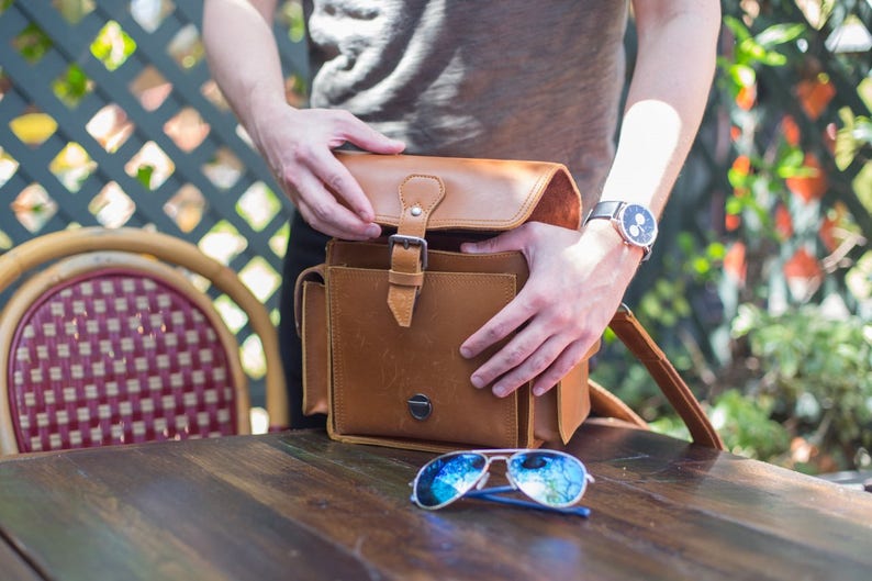 Mini Leather Camera Bag DSLR SLR Bag Removable Shockproof - Etsy