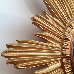 Clock Gold Leaf Sun Design Italy Sunburst Gilded Carved Wood - Etsy
