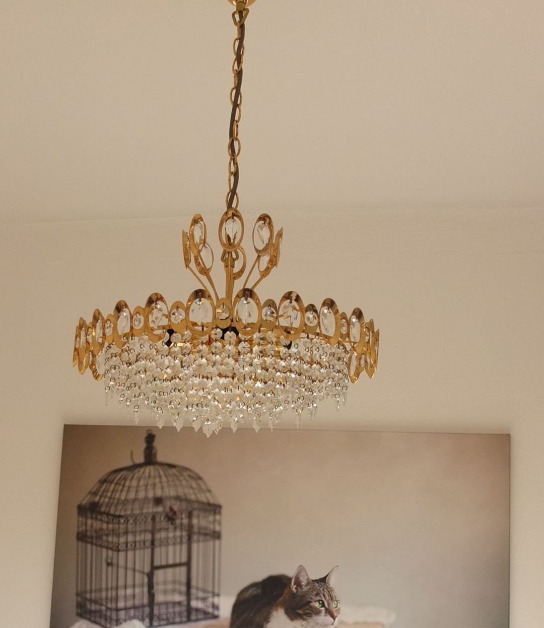 Ceiling Lamp Luster Lamp Hanging Lamp Glass Lamp Vintage - Etsy