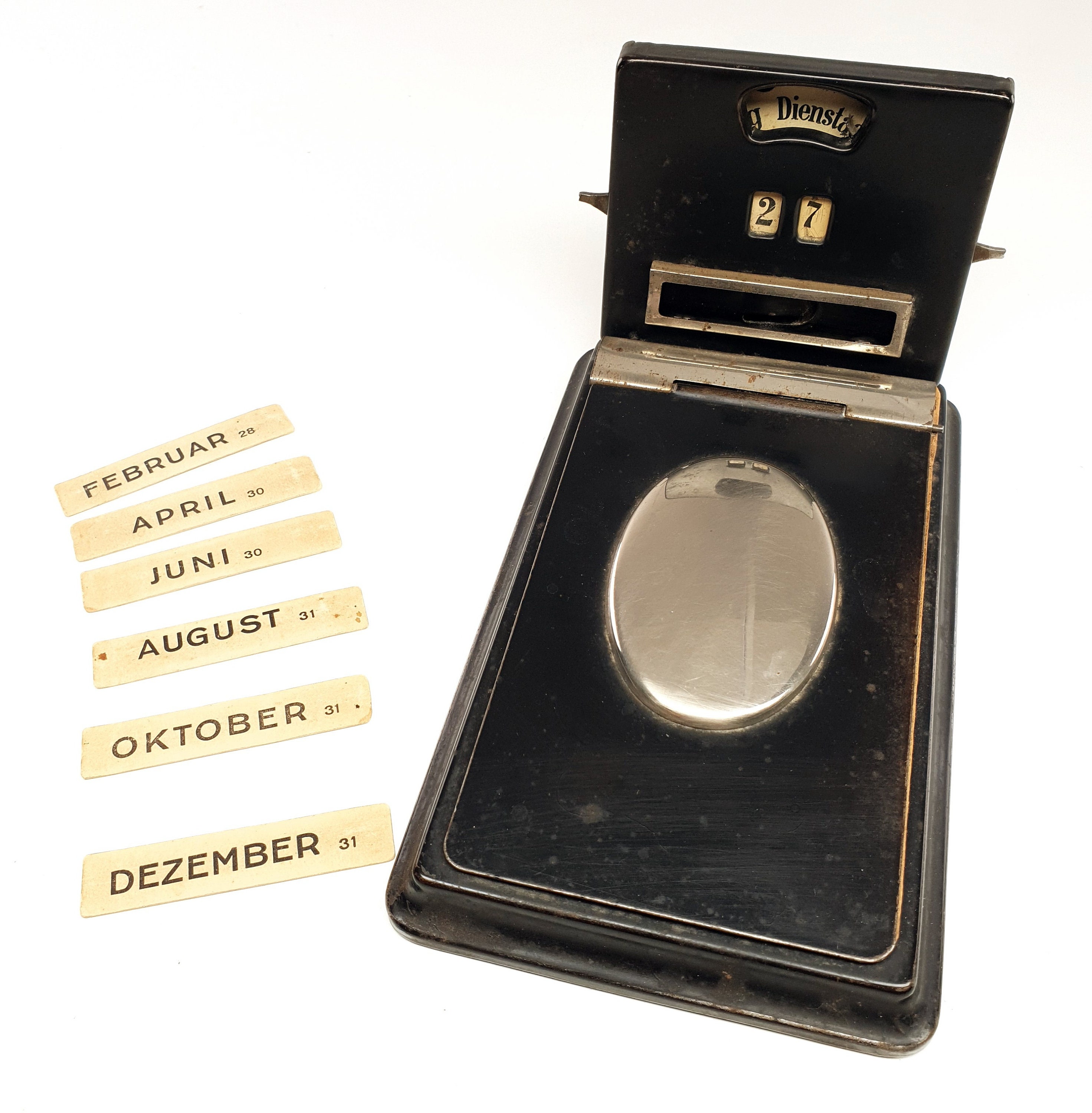 Perpetual Calendar Rotating Calendar Metal Retro Vintage - Etsy