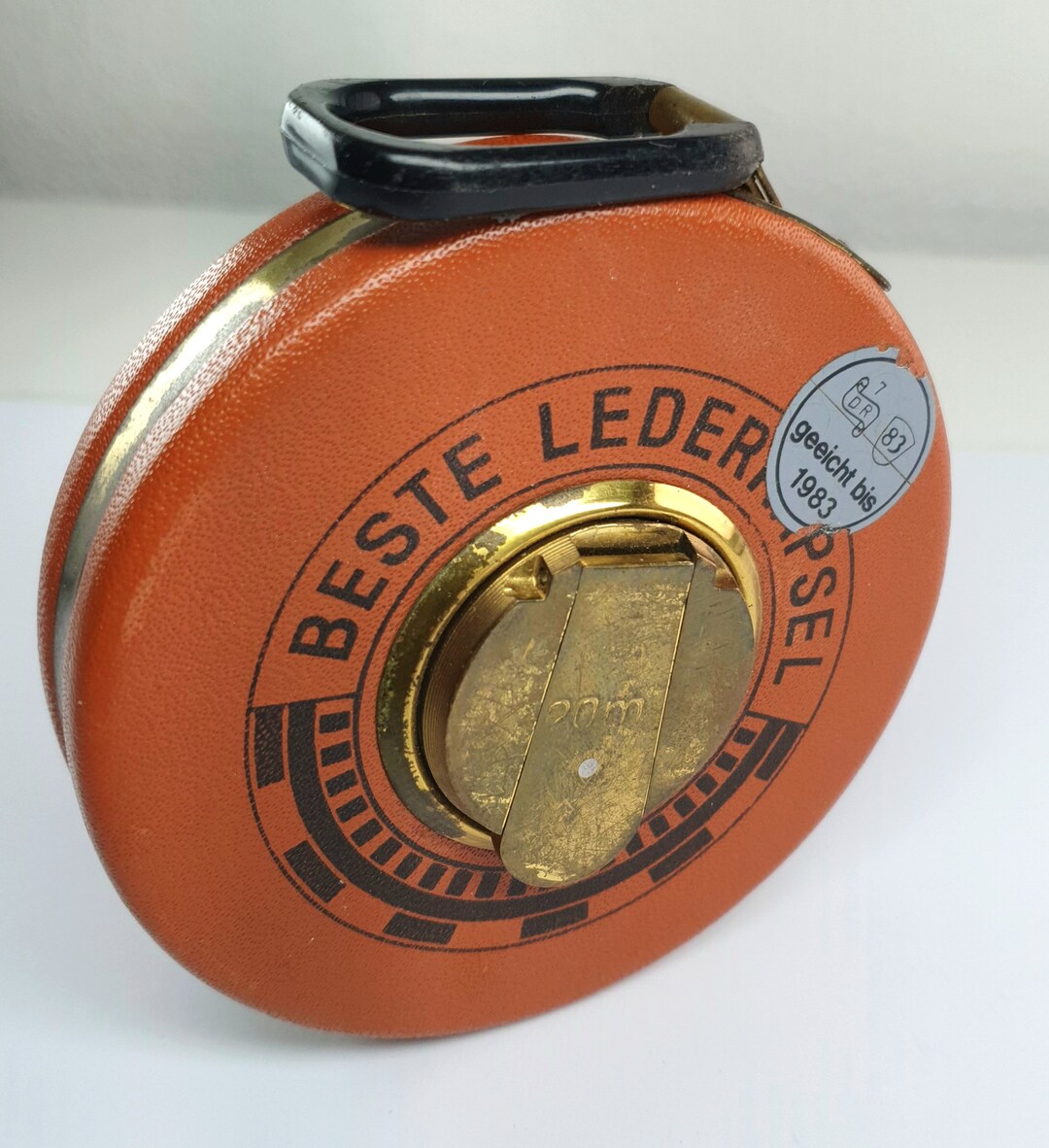 Tape Measure Leather Capsule Leather Ruler Vintage Measuring Roll GDR ...