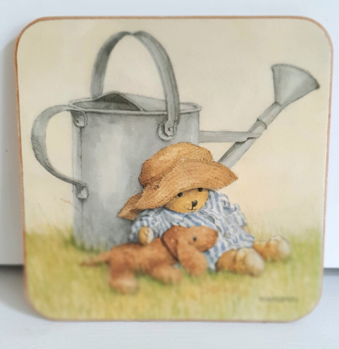 Coasters Glass Coasters Pimpernel Kids Teddy With Hat Dog Rabbit Cork ...