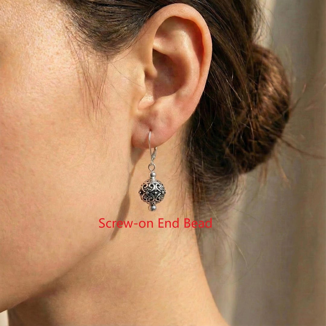 Sterling Silver Dangle Earrings: Floral Filigree Lever Back - Etsy