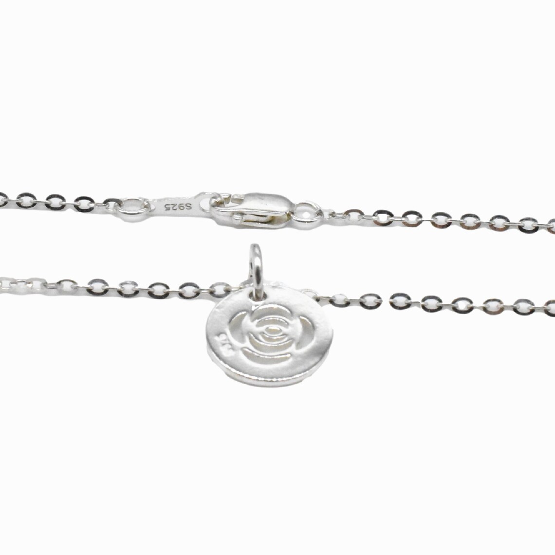 Sterling Silver Rose Necklace, 925 Silver Rose Necklace, Flower ...