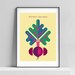Beetroot Print Design for Kitchen, Restaurant Decor, Kids Room. Beet ...