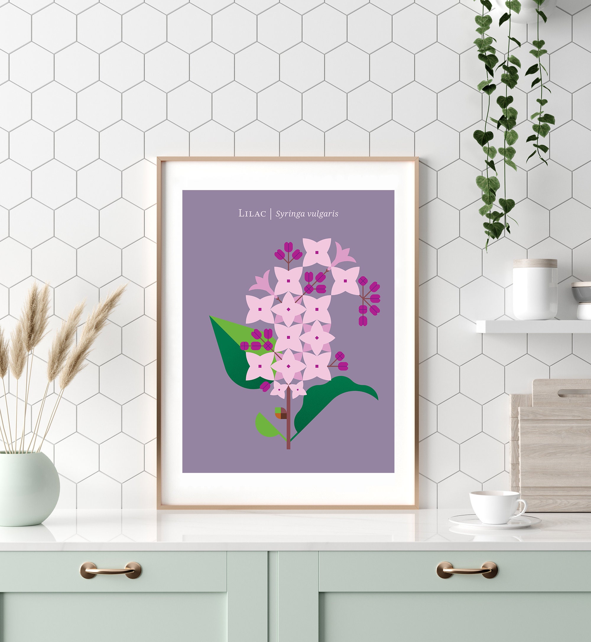 Lilac Modern Art Print for the Home, Kitchen or Kids Room. Lilac Print ...