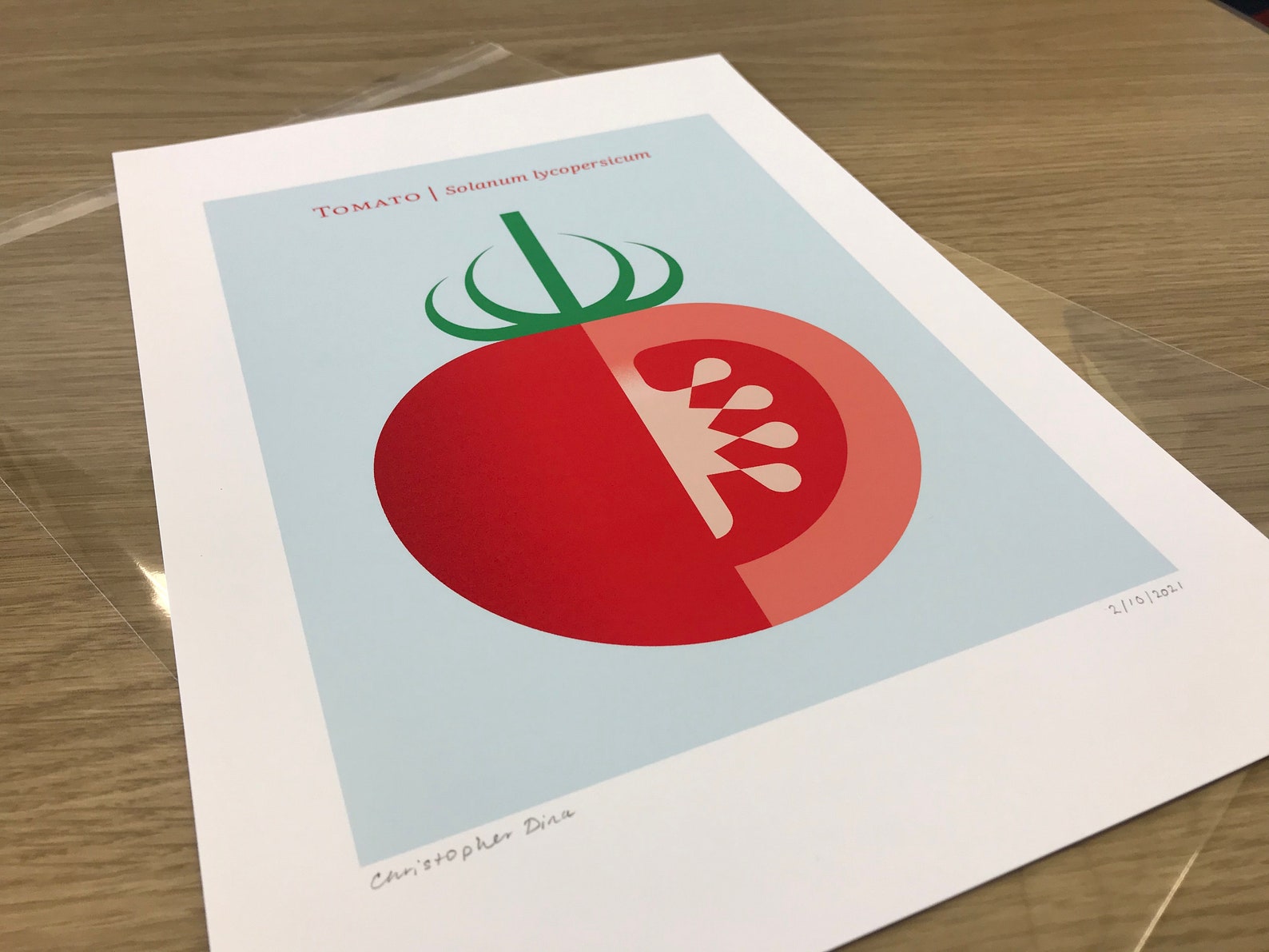 Modern Tomato Print for the Home. Kitchen Art, Vegetable Poster, Tomato ...