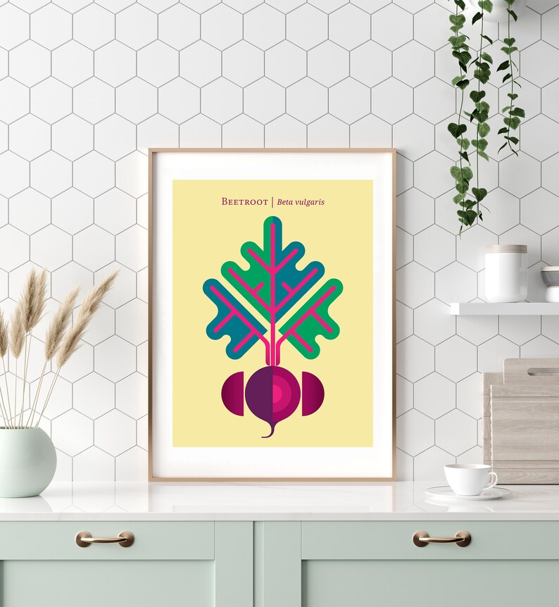 Beetroot Print Design for Kitchen, Restaurant Decor, Kids Room. Beet ...