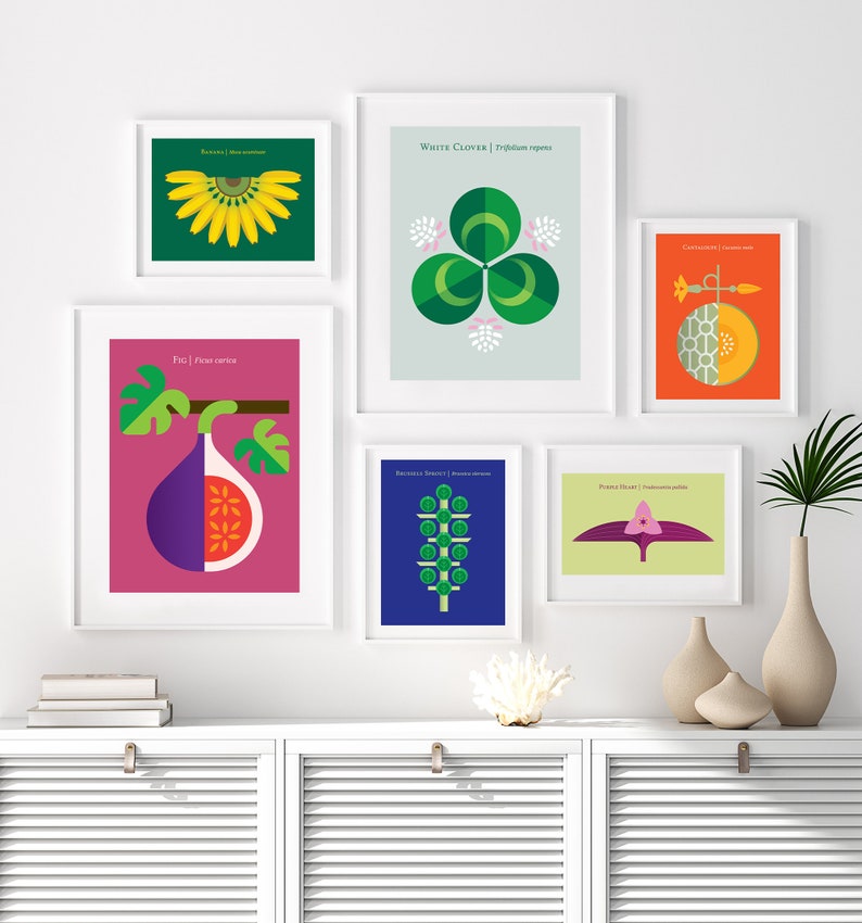 White Clover Modern Art Print for the Home, Office, Baby Room. Nature ...