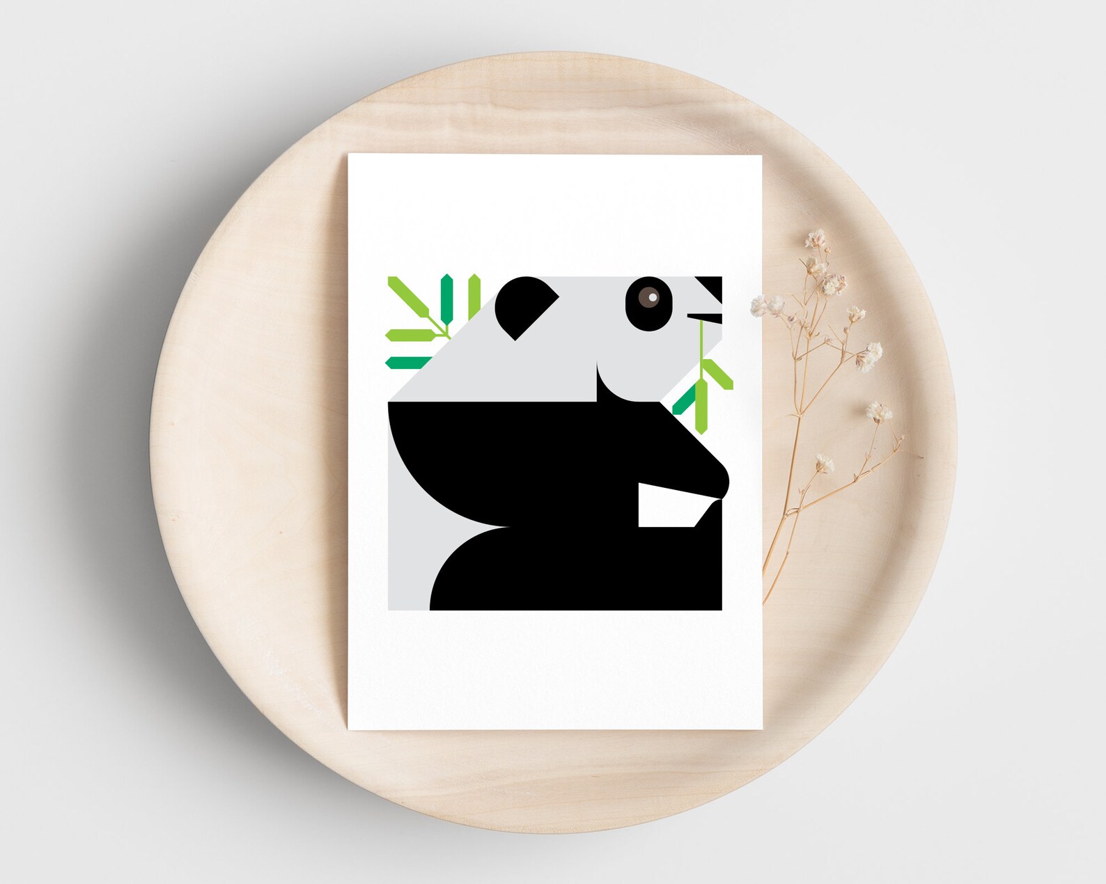 Modern Panda Bear Print Poster for the Nursery, Kids Bedroom, Cute ...