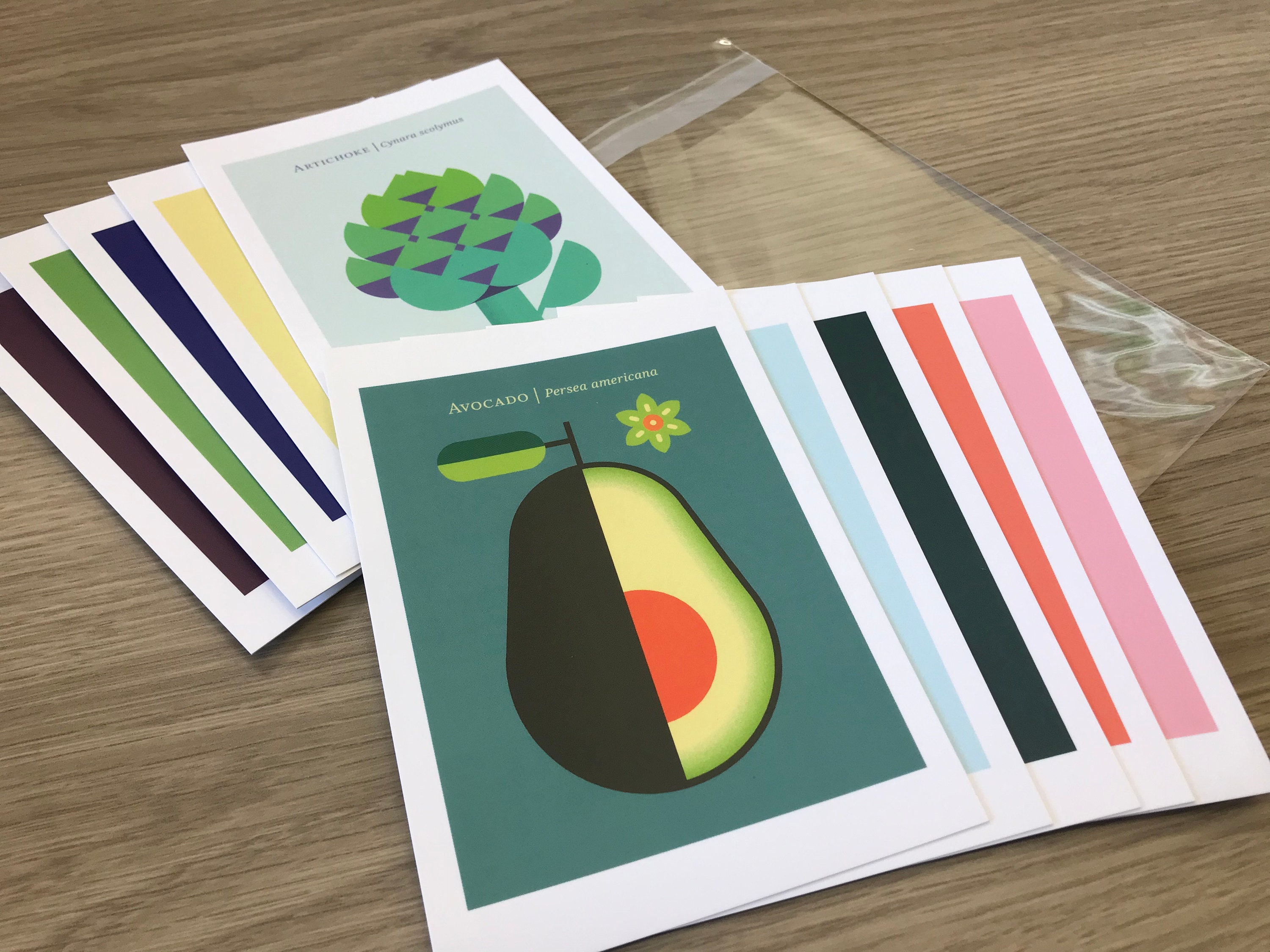 Charming Set of 10 Colorful Vegetable Postcards for Mailing or ...