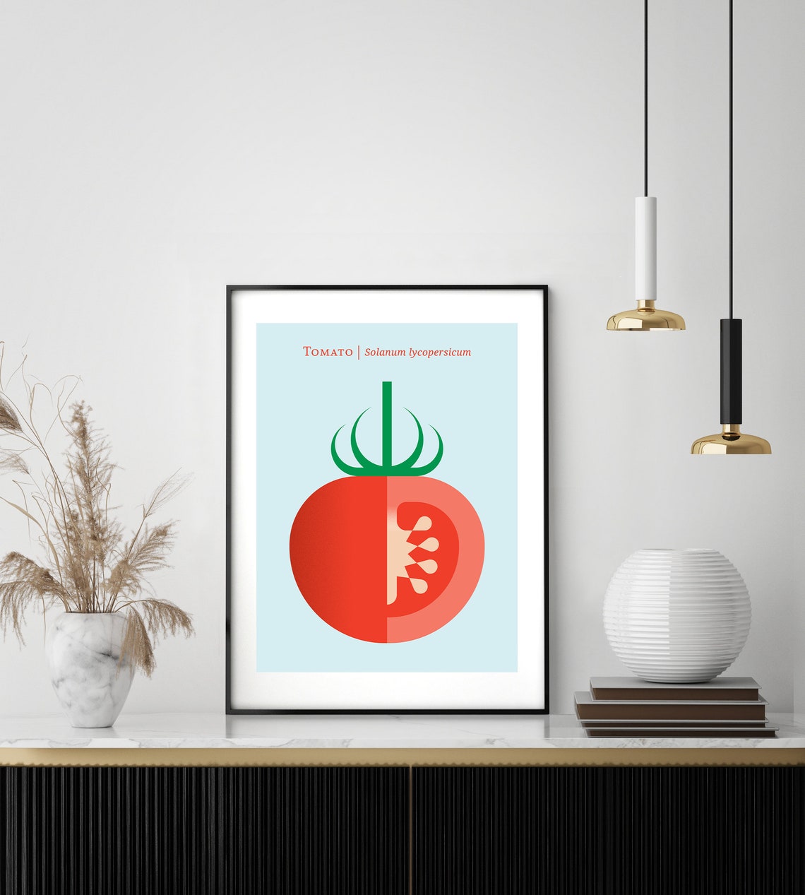 Modern Tomato Print for the Home. Kitchen Art, Vegetable Poster, Tomato ...