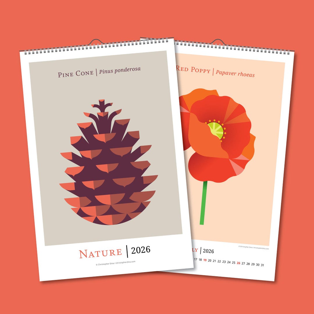 2026 Modern Nature Calendar to Brighten Your Months, Vertical Wall ...