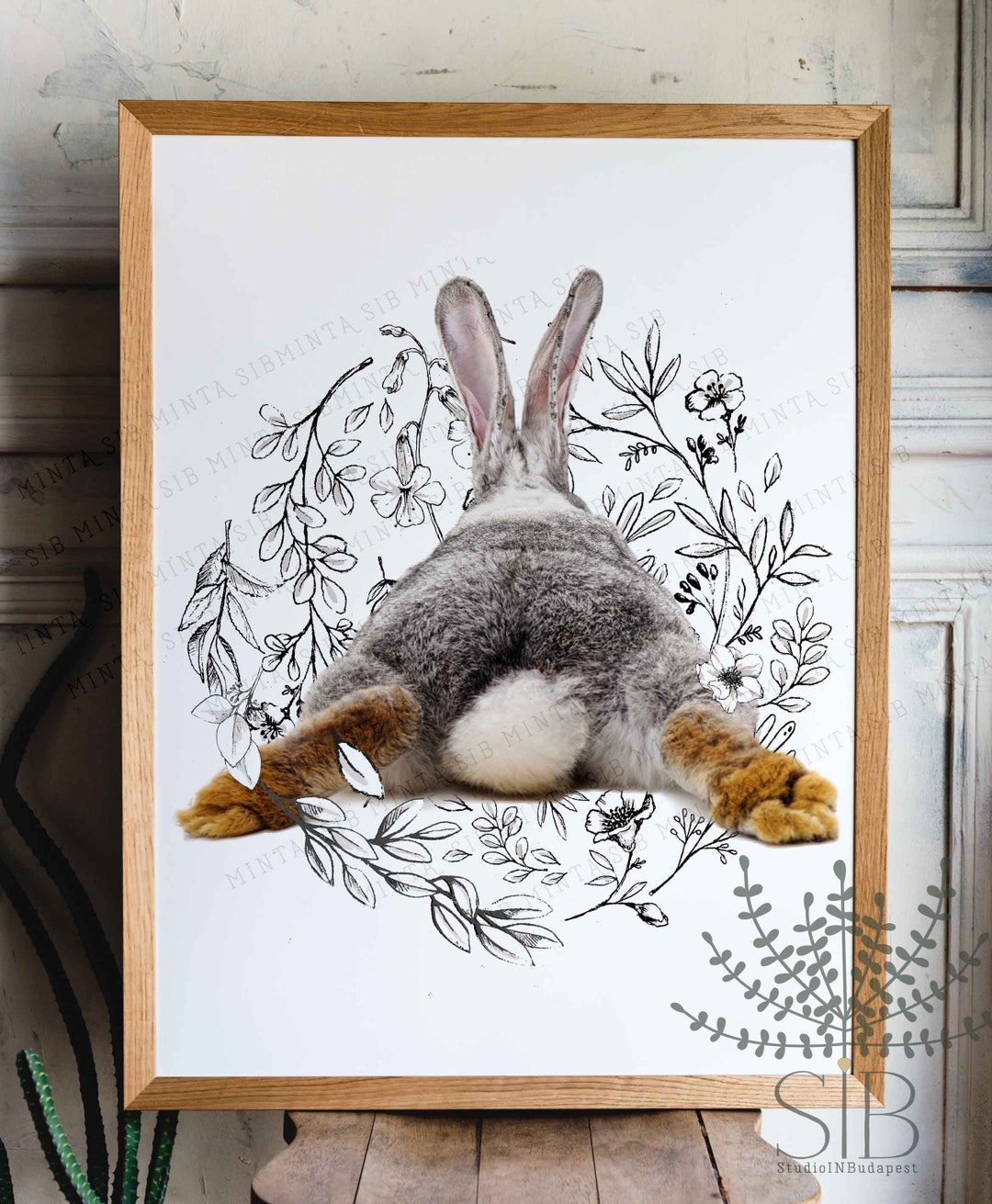 Bunny Rabbit Printable, Bunny Printable, Nursery Printable Wall Art ...