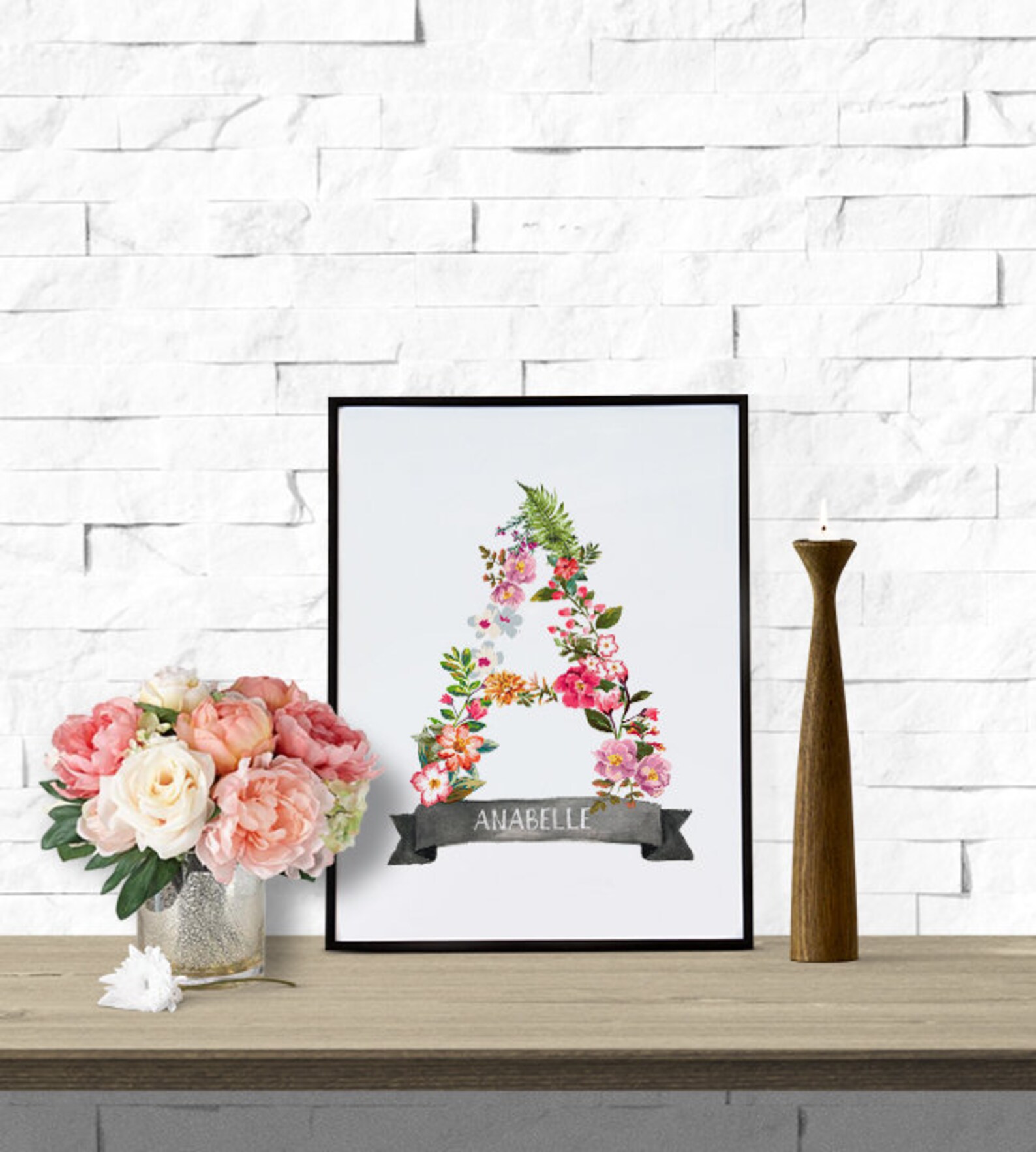 Colorful Flower Alphabet Clipart Illustration ABC Download - Etsy