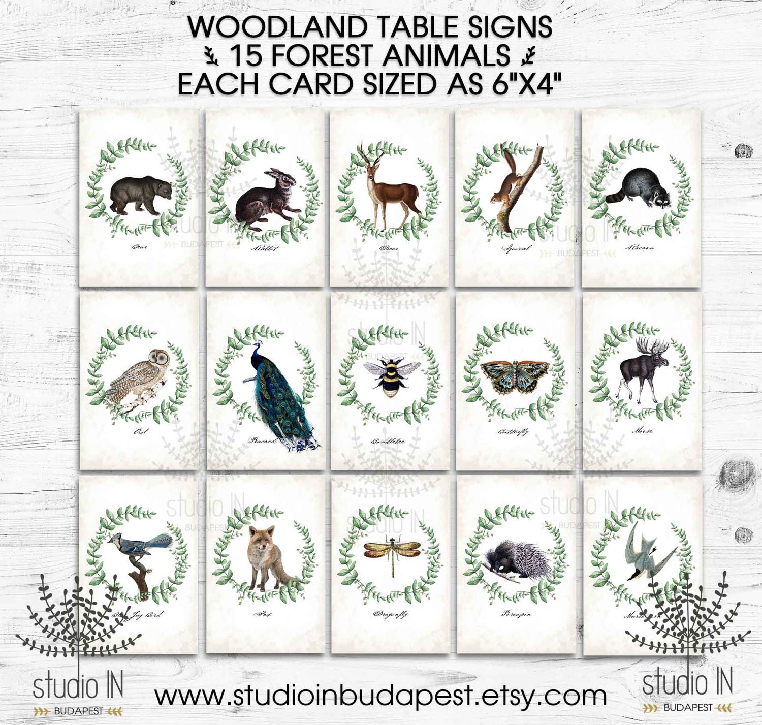 PRINTABLE TABLE SIGN Woodland Table Sign Woodland Table - Etsy