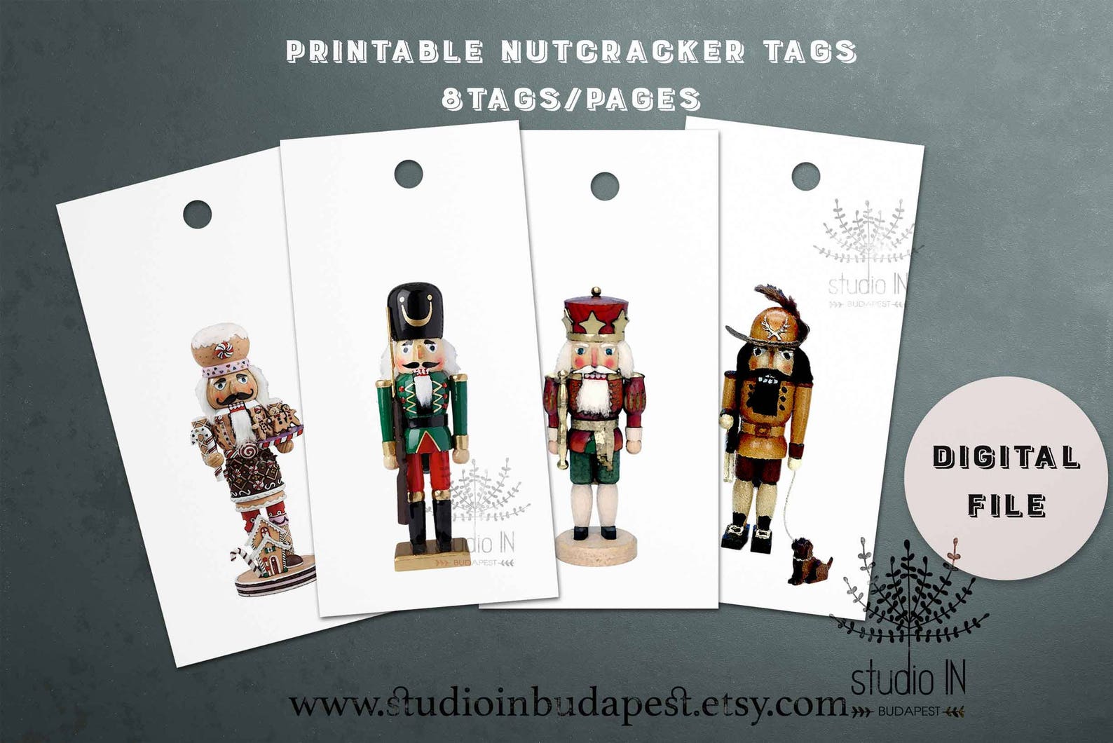 Nutcracker Christmas Gift Tag DIY Christmas Tags Gift Tag | Etsy