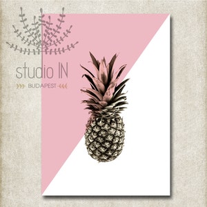 PINEAPPLE PRINTABLE - Chic Pineapple Instant Download, Pineapple Print ...