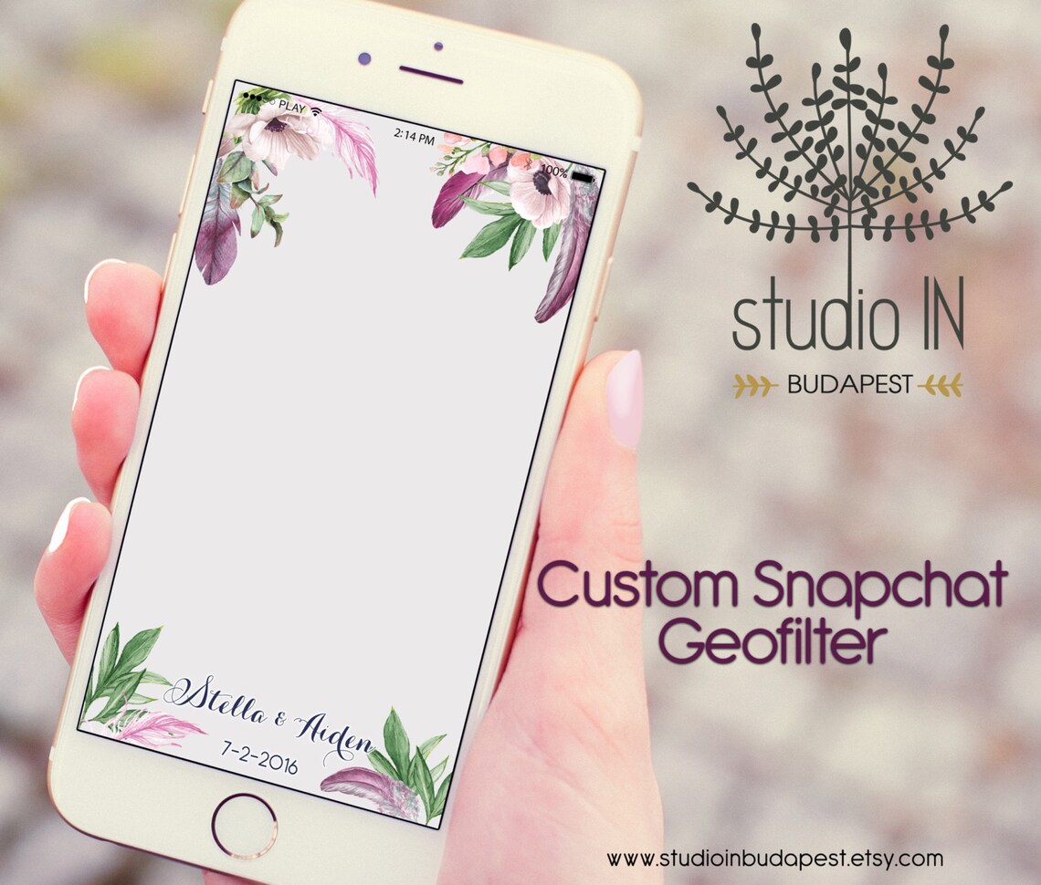 SNAPCHAT GEOFILTER Custom Snapchat Geofilter Wedding - Etsy