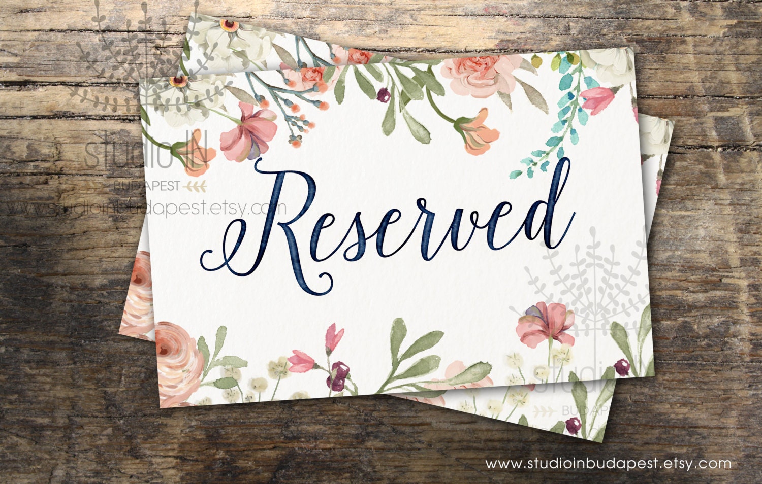 Reserved sign printable wedding reserved sign floral | Etsy