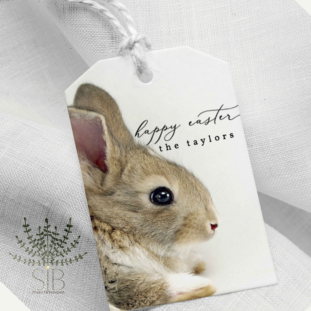 Easter Tag Template, Easter Bunny Gift Tag, Editable Easter Tag, Easter ...