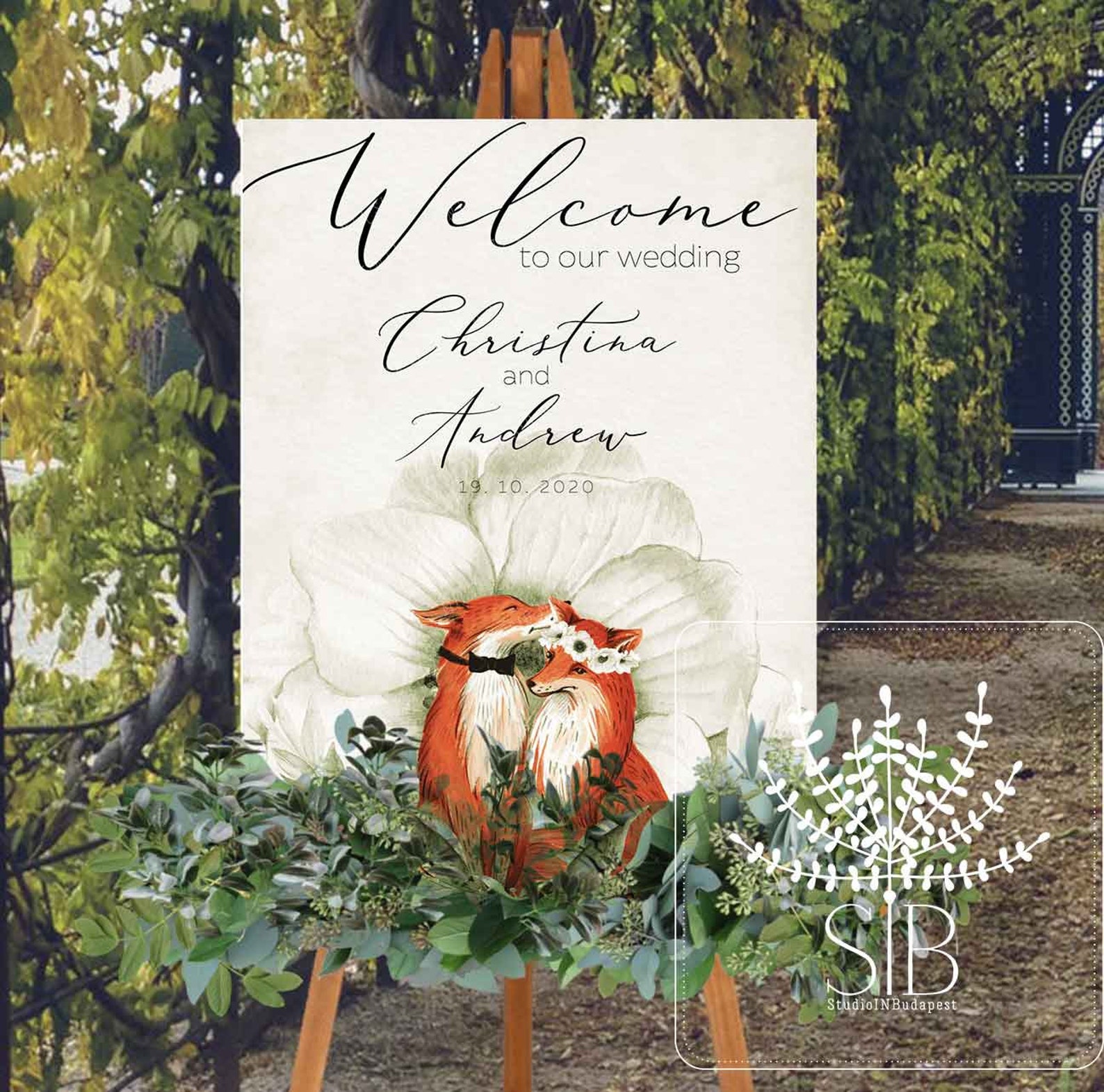 Fox Wedding Welcome Sign Template Fox Welcome Sign Template - Etsy