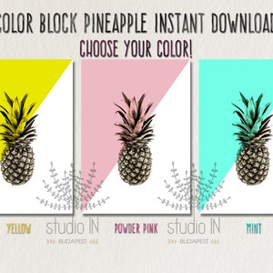 PINEAPPLE PRINTABLE - Chic Pineapple Instant Download, Pineapple Print ...