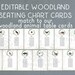 Woodland Animal Seating Chart Rustic Woodland Table Assignment Card ...
