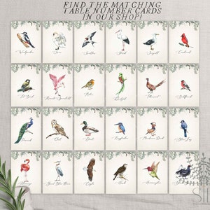 Outdoor Wedding Seating Chart, Bird Seating Plan, Find Your Seat ...