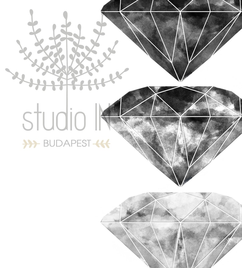 Diamond Printable Modern Art Black and White Printable | Etsy Canada