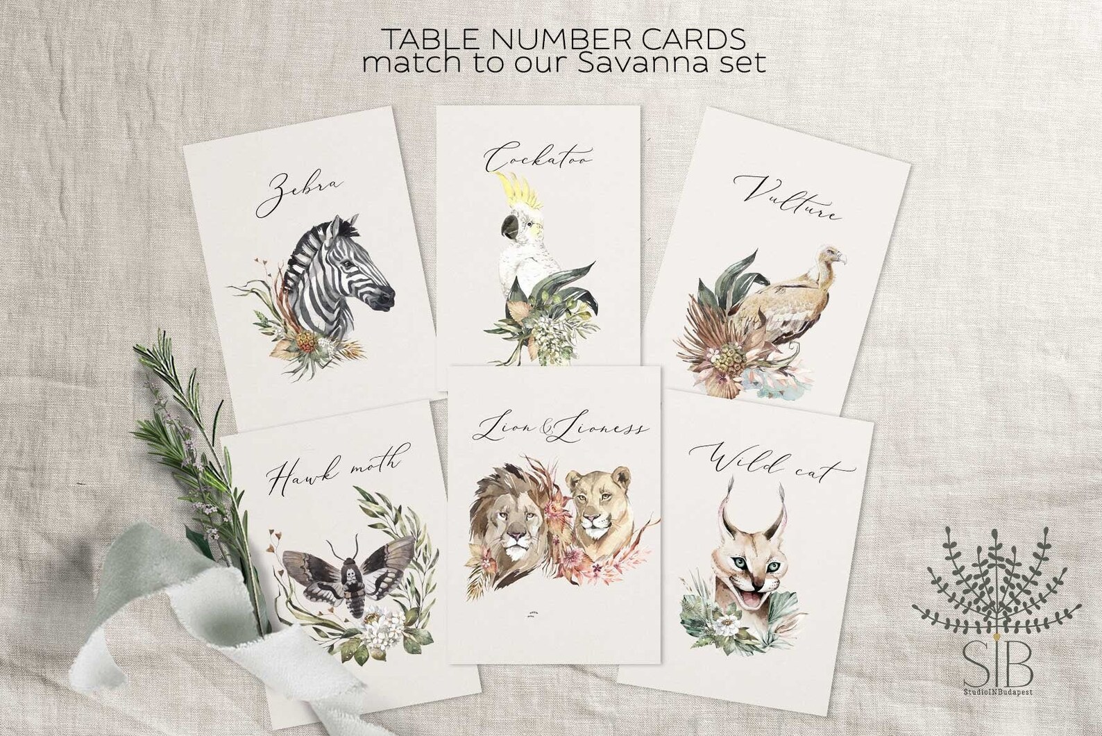Jungle Animals Table Number Cards Online Editable Table - Etsy