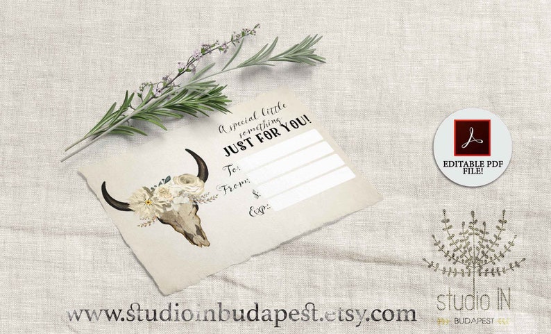 Gift card template Editable gift certificate shop coupon | Etsy