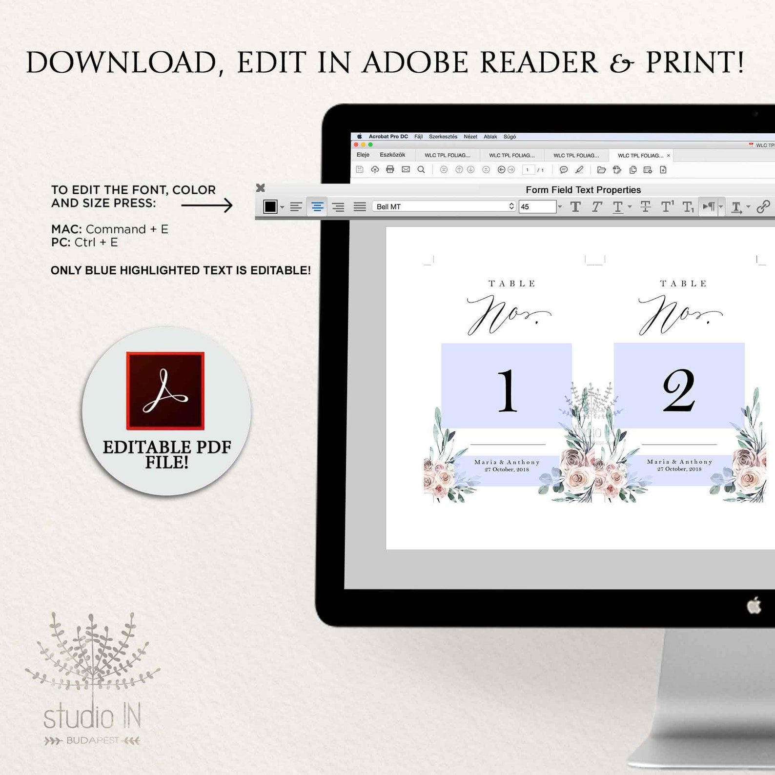 Boho Table Number Card Boho Floral Table Card Template - Etsy