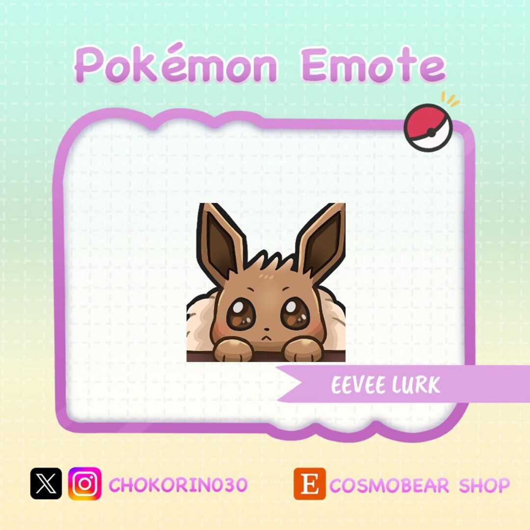 Eevee Lurking Emote for Twitch Discord - Etsy