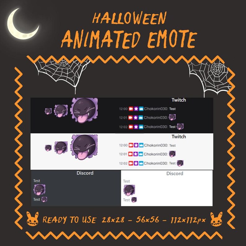 Gastly Lick Animated Emote for Twitch and Discord - Etsy