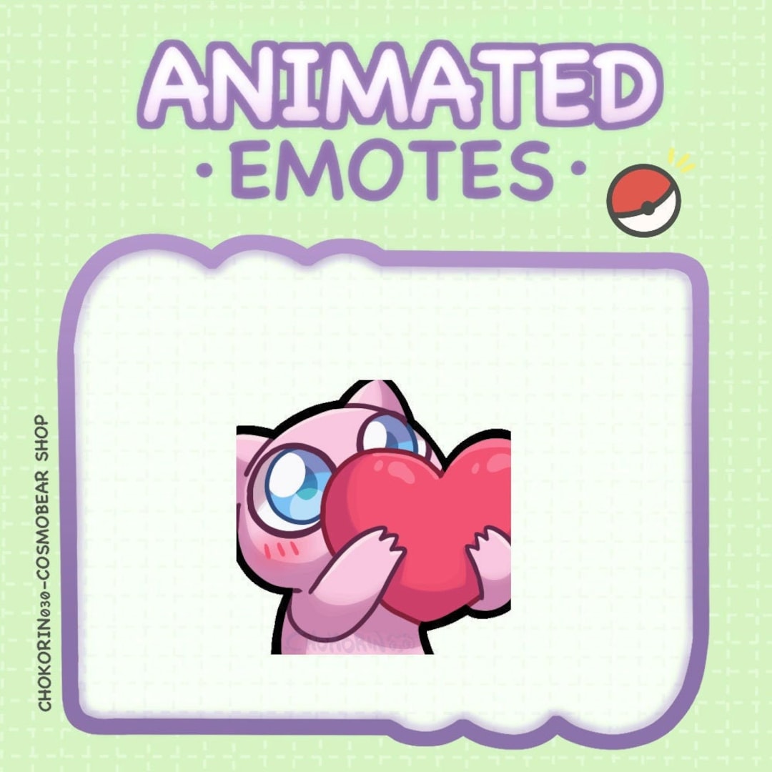 Mew Hug Animated Emotes - Etsy