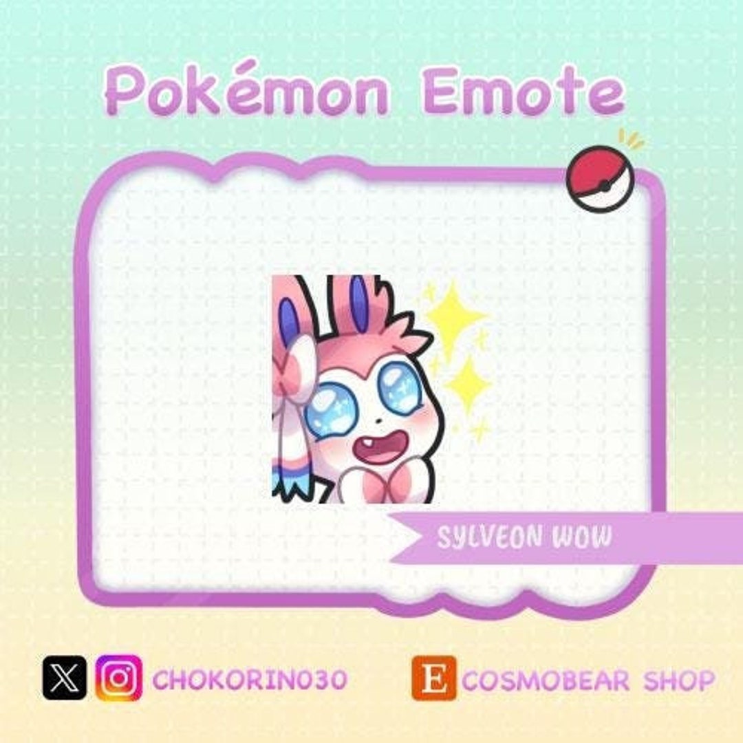Sylveon Sparkle Wow Emote for Twitch Discord - Etsy