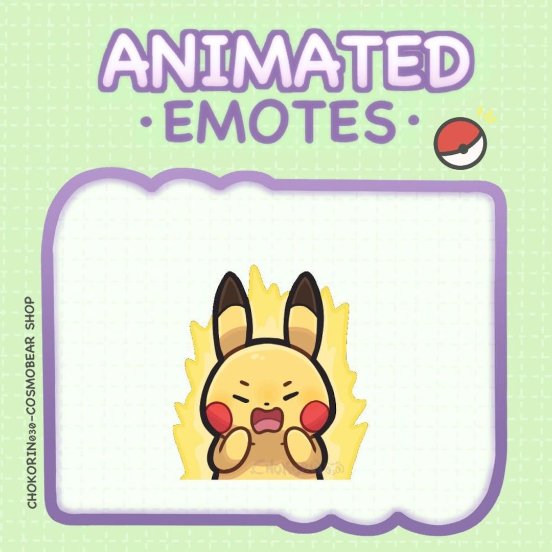 Pikachu Charge Animated Emote - Etsy