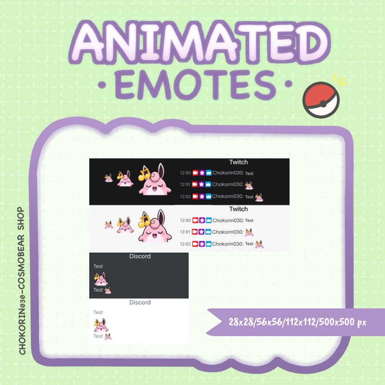Wigglytuff Sing Animated Emotes - Etsy